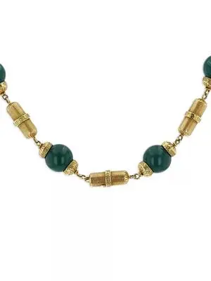 Van Cleef & Arpels 18kt Yellow Chrysoprase Necklace - Gold