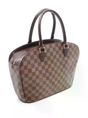 LOUIS VUITTON Saria Handbag Damier Ebène