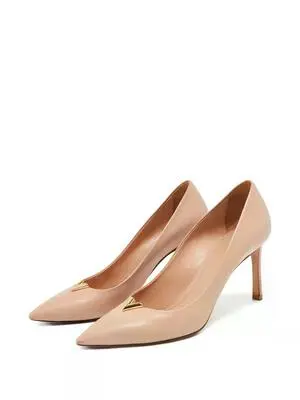 LOUIS VUITTON Logo-plaque Leather Pumps