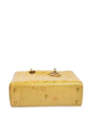 Dior Lady Quilted Leather Tote - Yellow