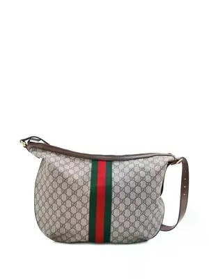 Gucci Ophidia Half Moon Gg Coated Canvas Large Hobo Bag - Neutrals