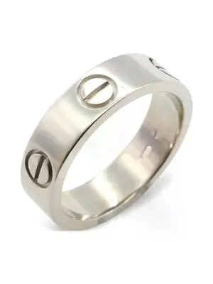 Cartier 2010s 18k White Gold Love Ring Silver