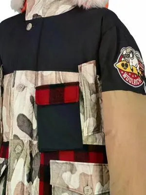 Woolrich Patchwork Long Sleeve Coat