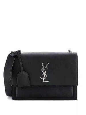 Saint Laurent Black Leather Satchels