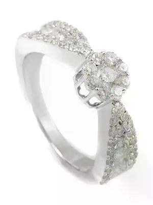 LB EXCLUSIVE 14k White Gold Diamond Ring - Silver