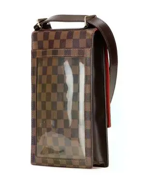 LOUIS VUITTON 2001 Damier Ebene Portobello Crossbody Bag - Brown