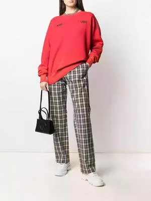 WALTER VAN BEIRENDONCK Check Pattern Trousers - Brown