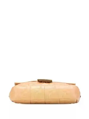 Fendi Zucca Embossed Leather Baguette - Brown