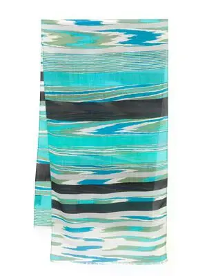 Missoni 1980s Striped Scarf - Blue