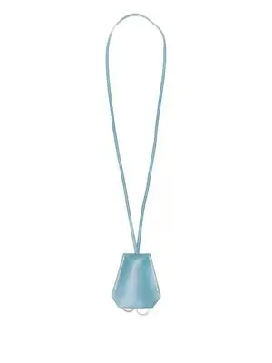 Hermès Leather Keyring Necklace - Blue