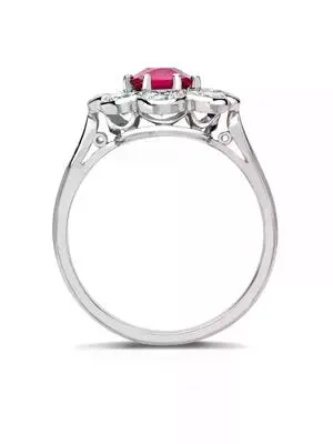 PRAGNELL Platinum Ruby And Diamond Ring