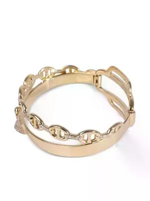 Hermès 18kt Yellow Diamond Double Tour Bracelet - Gold