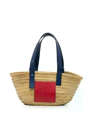 Loewe 2018 Small Raffia Basket Tote Bag