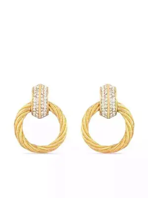 Dior 1980s Crystal-embellished Earrings - Gold