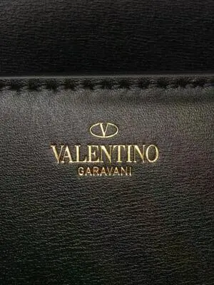 Valentino Garavani Medium Leather Vlogo Chain Shoulder Bag - Black