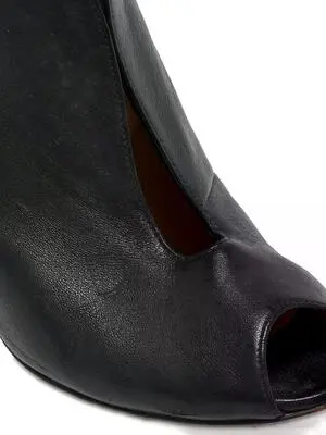 GIANVITO ROSSI Leather Peep Toe Boots