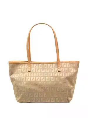 Fendi 2000-2010 Zucchino Canvas Tote Bag - Brown