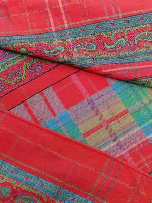 Saint Laurent 1980s Check Paisley-print Scarf