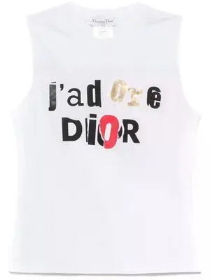 Dior Logo-print Tank Top - White