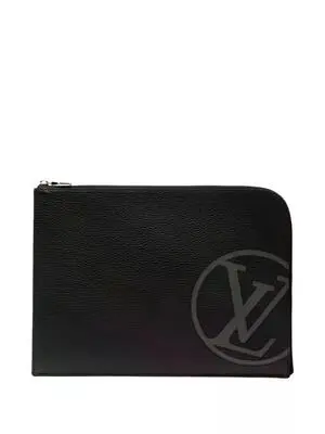 LOUIS VUITTON 2017 Taurillon Initials Circle Pochette Jour Gm - Black