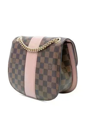 LOUIS VUITTON Damier Ebene Cuir Taurillon Wight Shoulder Bag - Brown