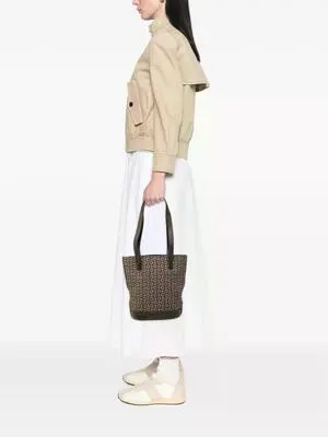 Celine 2001 C Macadam Canvas Bucket Bag