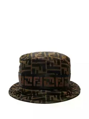 Fendi 1990-2000s Zucca-jacquard Bucket Hat - Brown