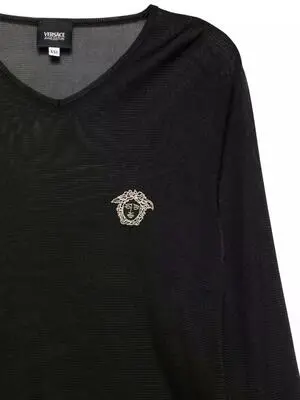 Versace 2000s Medusa-emblem V-neck Sweater