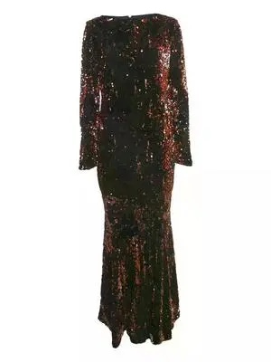 TABITHA SIMMONS Velvet Sequin-embellished Gown