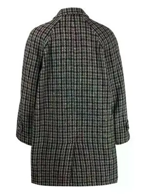 A.N.G.E.L.O. VINTAGE CULT 1980s Check-pattern Virgin Wool Coat - Grey