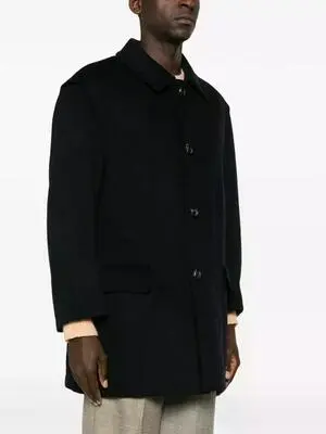A.N.G.E.L.O. VINTAGE CULT 1990s Single-breasted Wool Blend Coat - Blue
