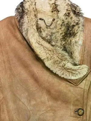 A.N.G.E.L.O. VINTAGE CULT 1980s Fur-trim Coat - Brown