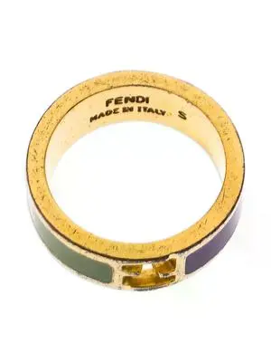 Fendi Enamel Logo Ring