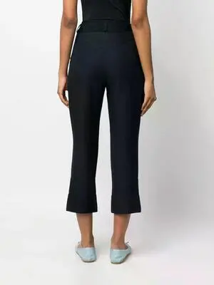 Dior 1990s Flared Cropped Trousers With Buttoned Cuffs