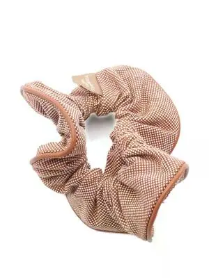 Hermès 2010s Leather-trimmed Scrunchie