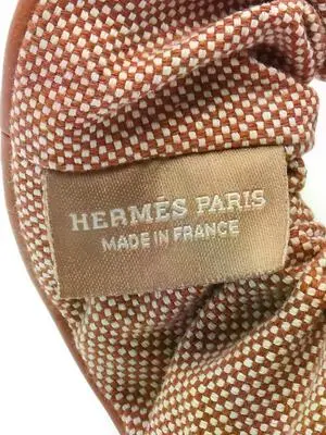 Hermès 2010s Leather-trimmed Scrunchie