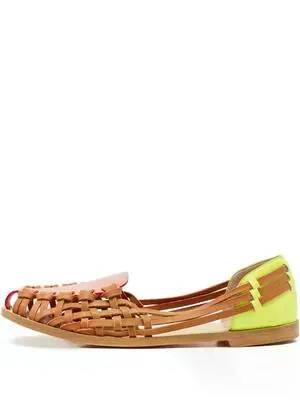 SOPHIA WEBSTER Colour-block Leather Loafers