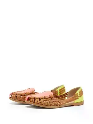 SOPHIA WEBSTER Colour-block Leather Loafers