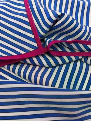 Saint Laurent 1990s Striped Silk Scarf
