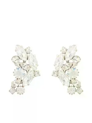 SUSAN CAPLAN 1970s Crystal-embellished Stud Earrings - Silver