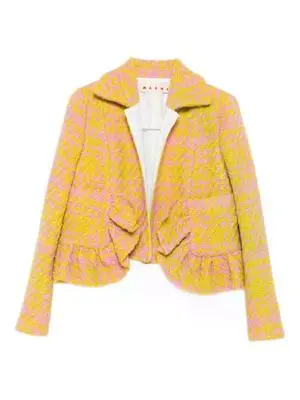 Marni 2010s Ruffled Wool-blend Jacket