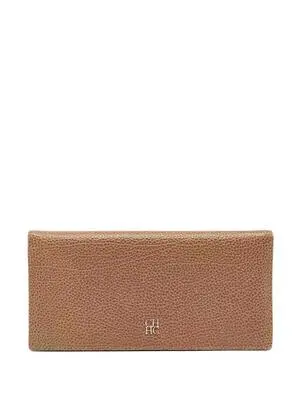 Carolina Herrera Pre-owned Ch Leather Grain Wallet - Brown
