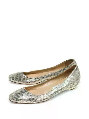 JIMMY CHOO Glitter Ballet Flats