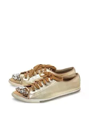 Miu Miu Crystal-embellished Sneakers