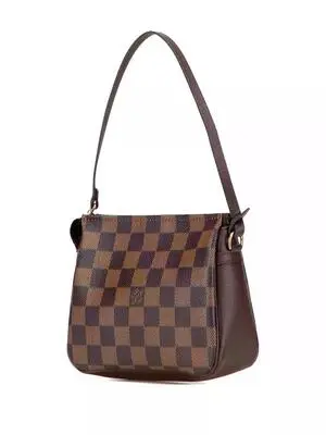 LOUIS VUITTON 2001 Damier Ebene Trousse Pochette Handbag - Brown