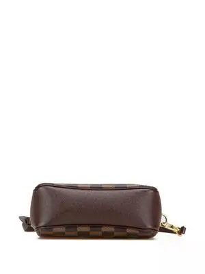 LOUIS VUITTON 2001 Damier Ebene Trousse Pochette Handbag - Brown