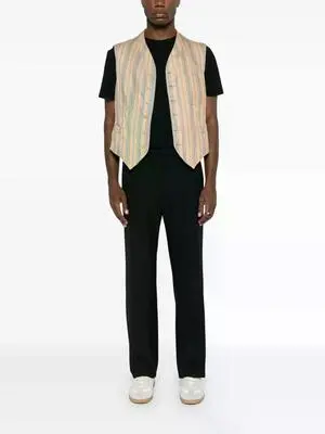 ROMEO GIGLI 1990s Striped Herringbone Vest