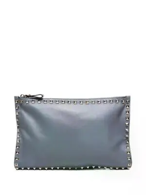 Valentino Garavani Stud-embellished Leather Clutch Bag