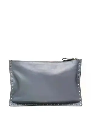 Valentino Garavani Stud-embellished Leather Clutch Bag