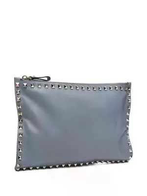 Valentino Garavani Stud-embellished Leather Clutch Bag